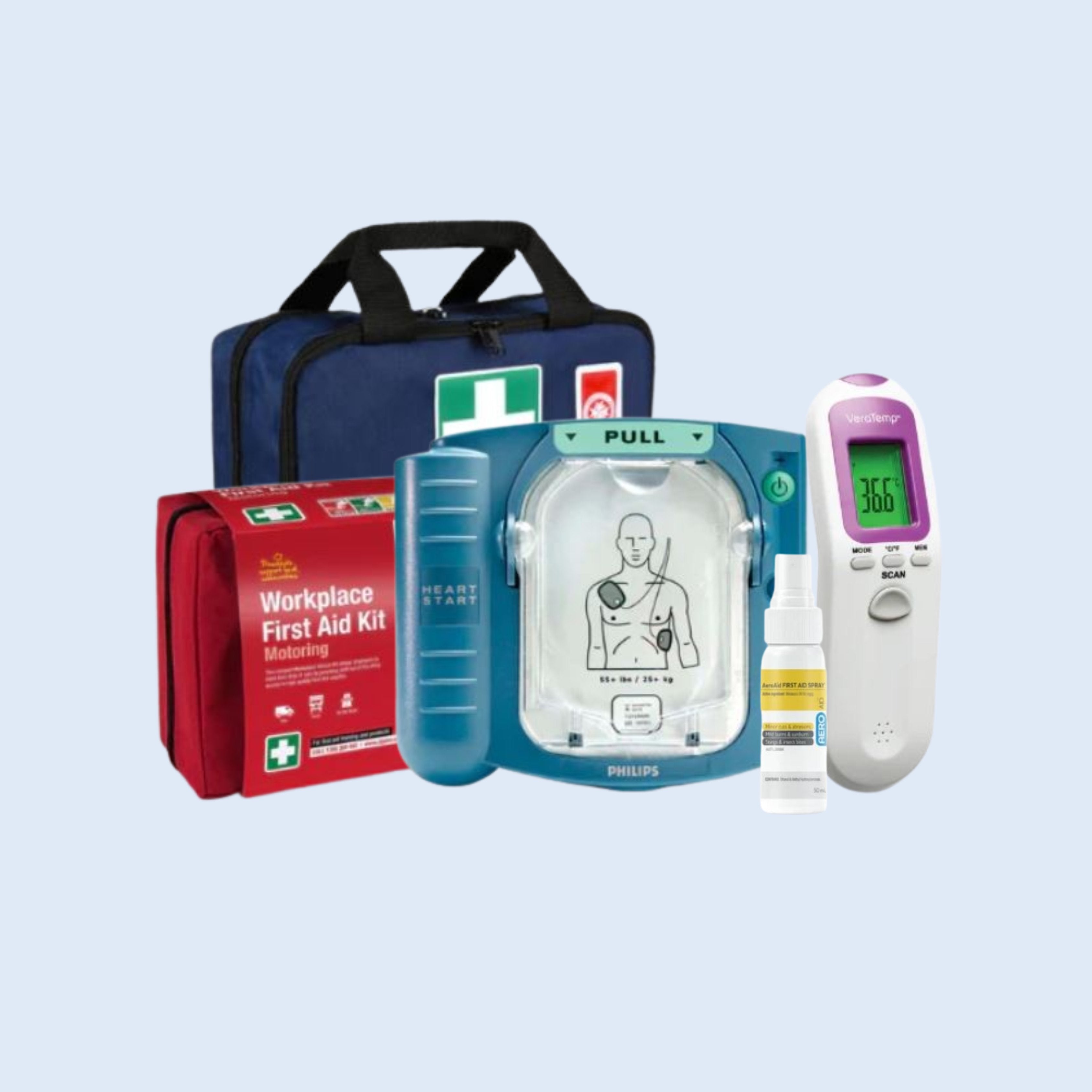 First Aid Kits & Defibrillators