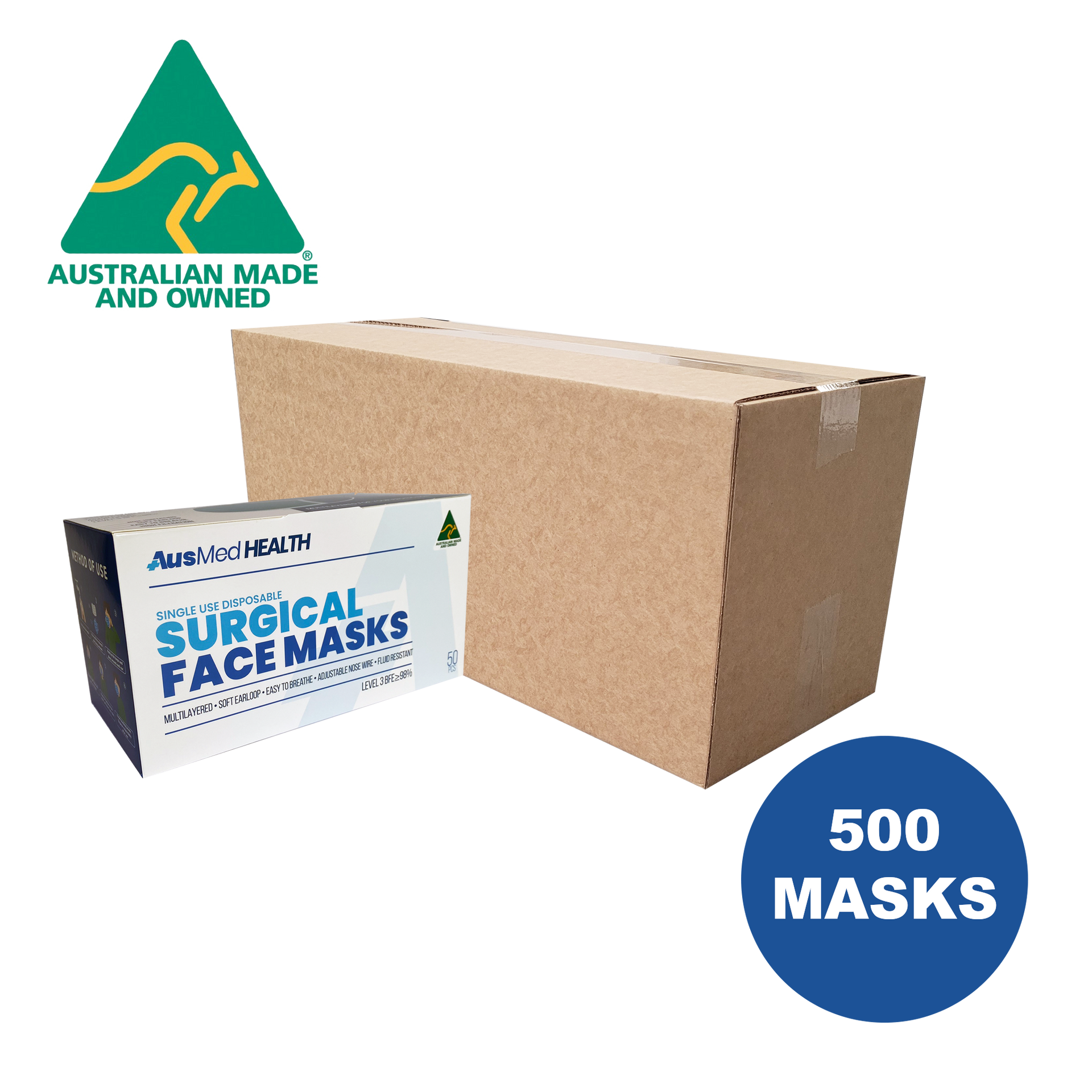 Surgical Face Masks | Australian Made | Premium 4 x Ply | Level 3